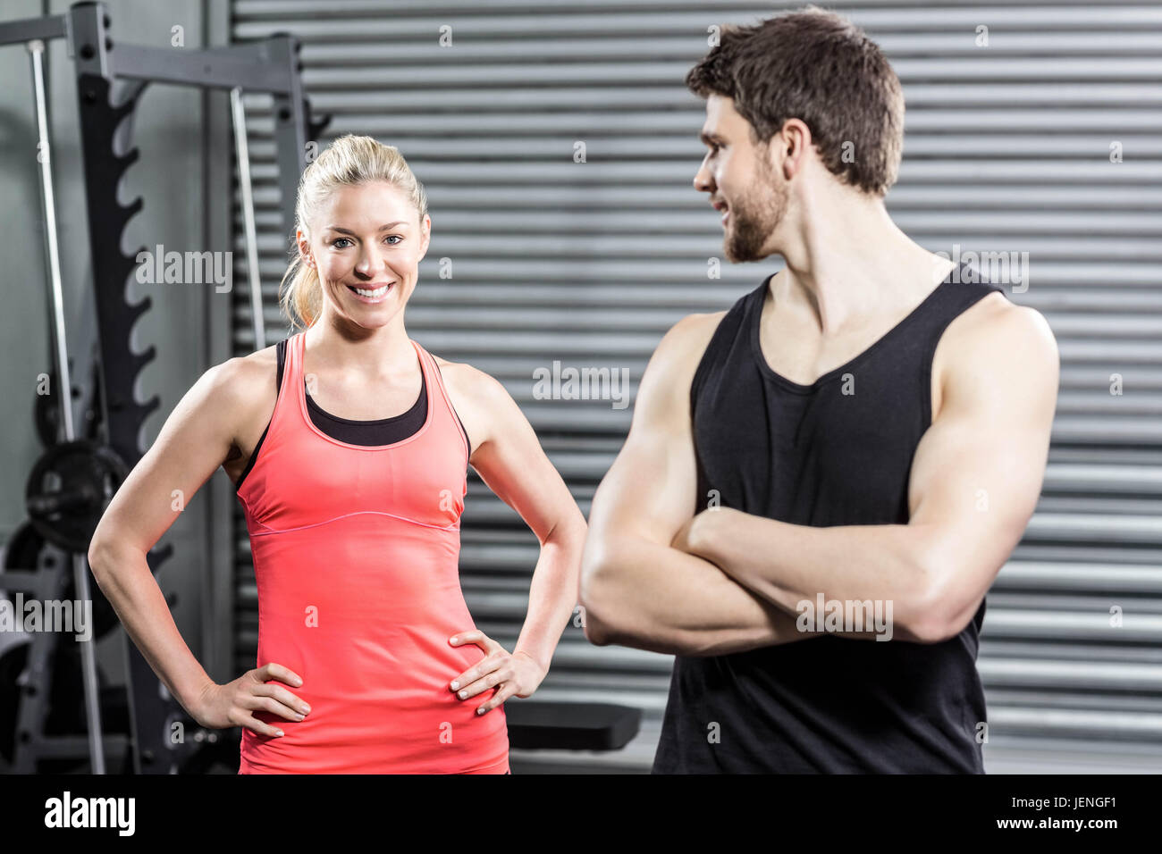 Portrait of fit couple Stock Photo - Alamy