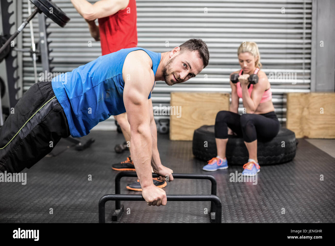 Fit people doing exercises Stock Photo - Alamy