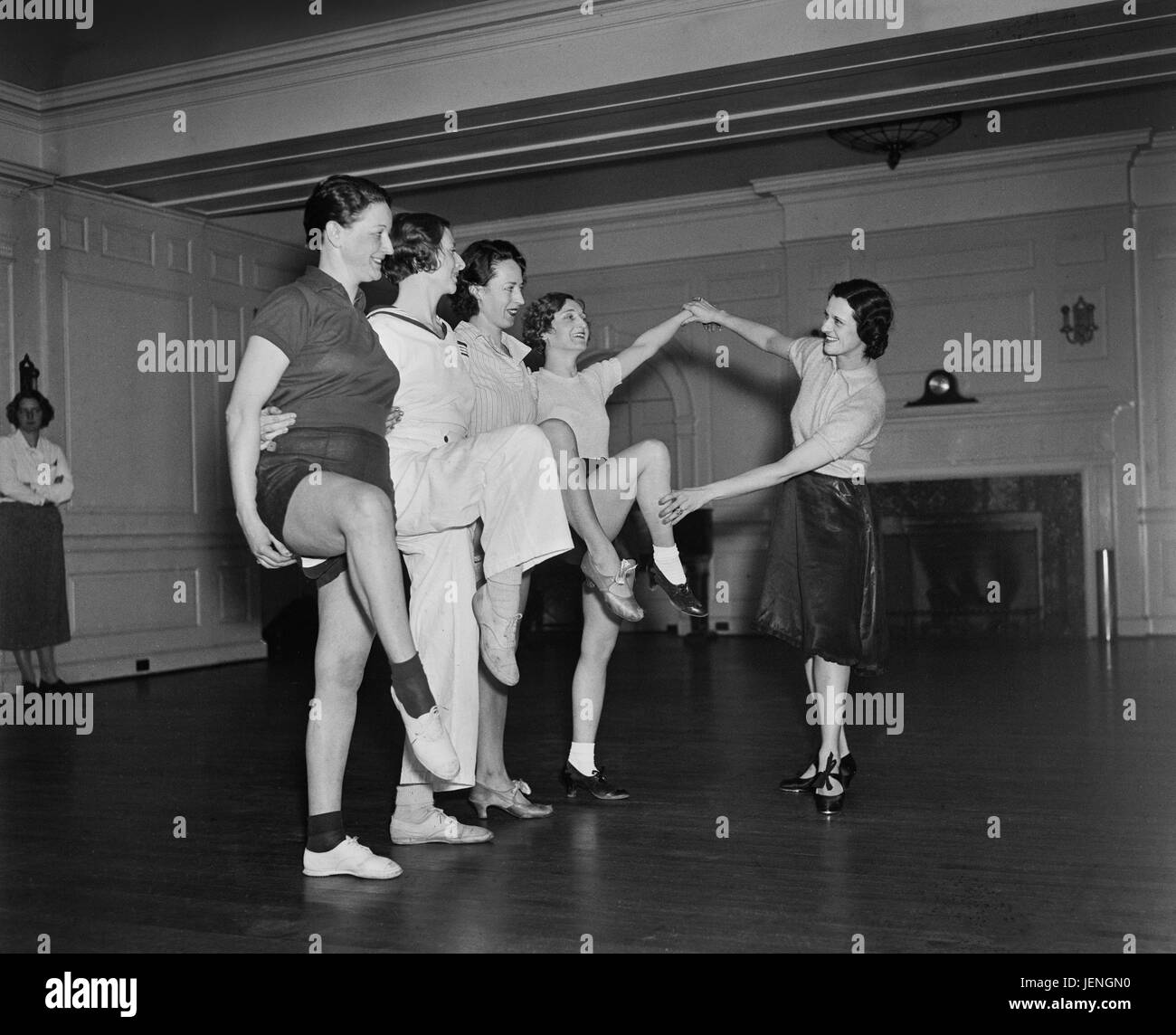 Dance instruction Black and White Stock Photos & Images - Alamy
