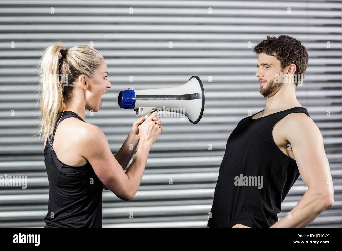 Yelling coach hi-res stock photography and images - Alamy