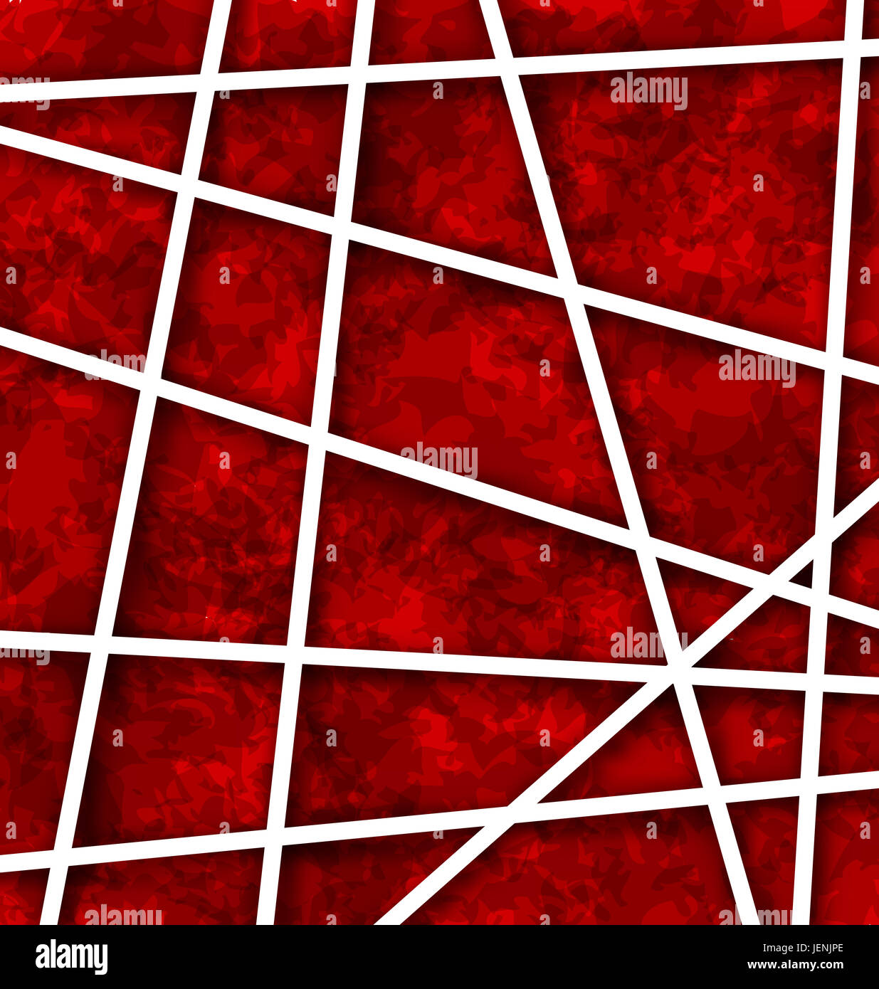 Illustration Red Abstract Geometric Background with White Paper Lines ...