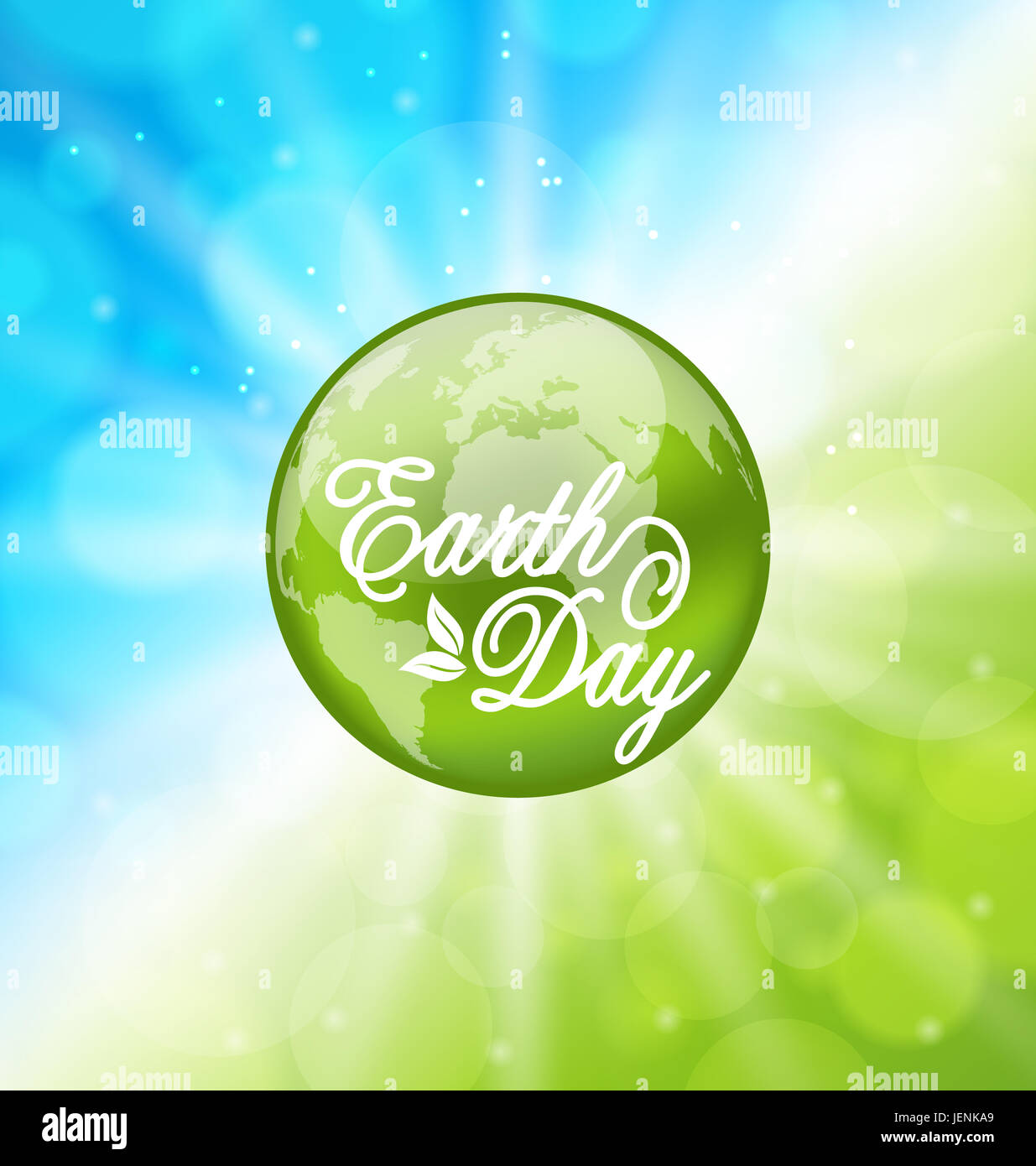 Illustration Glowing Bright Background for Earth Day Holiday with ...
