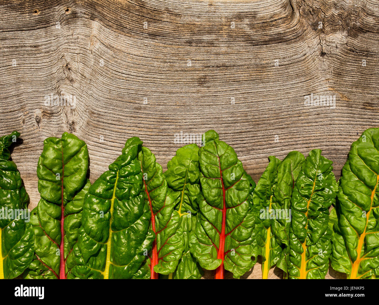 Flat lay rainbow swiss chard healthy diet recipes mock up wood ...