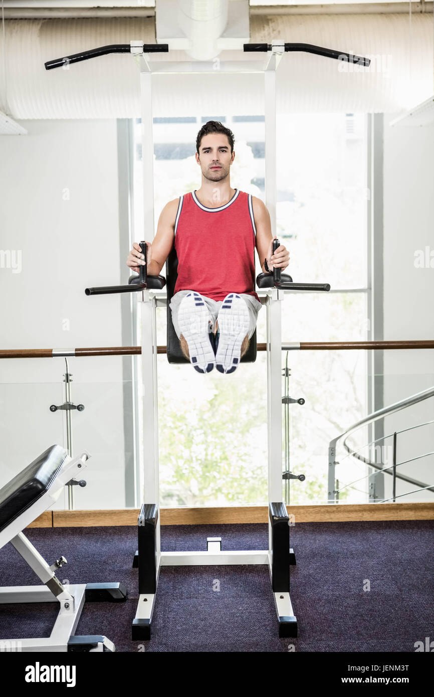 Muscular man doing pull up Stock Photo - Alamy