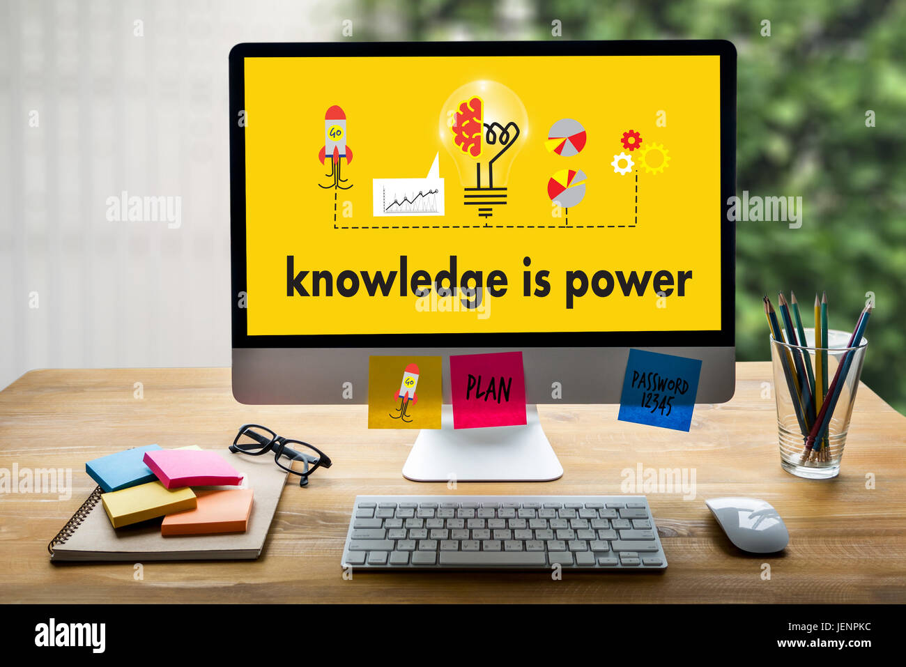 knowledge is power Strategy Plan Teamwork education Training Stock ...