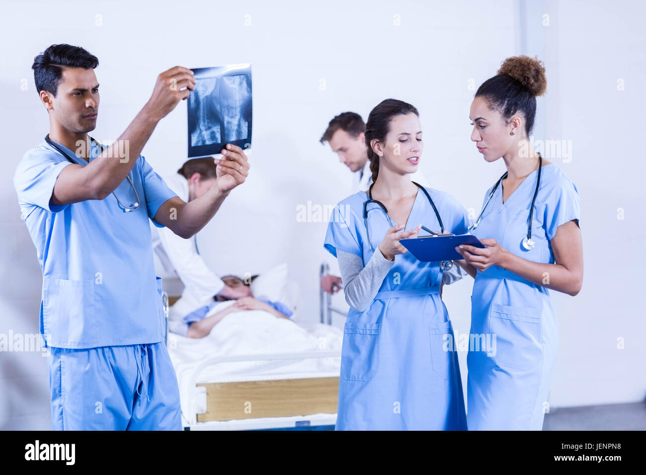 Doctor examining an x-ray in hospital Stock Photo - Alamy