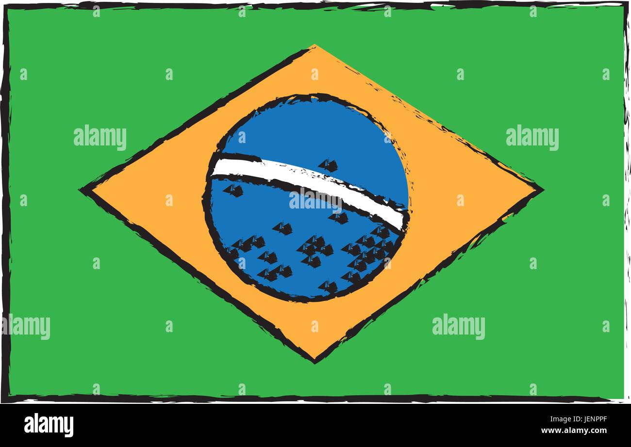 Fabric flag brazil Stock Vector Images - Alamy