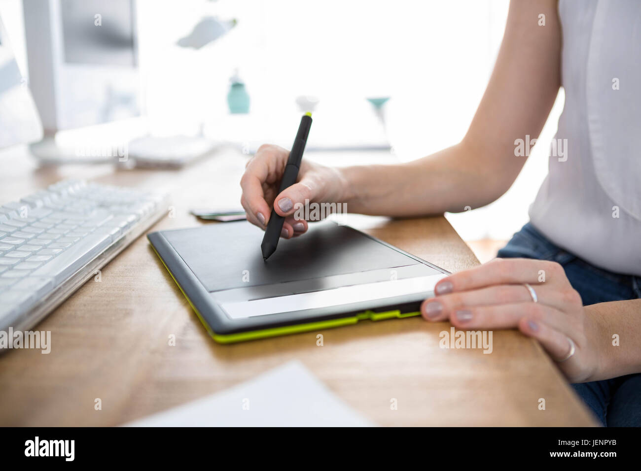 pen drawing on a digital drawing tablet Stock Photo - Alamy