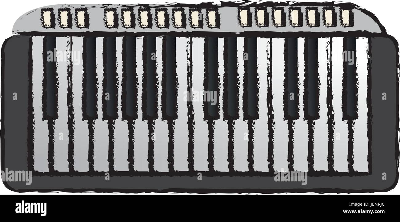 musical piano key keyboard melody instrument Stock Vector Image & Art ...