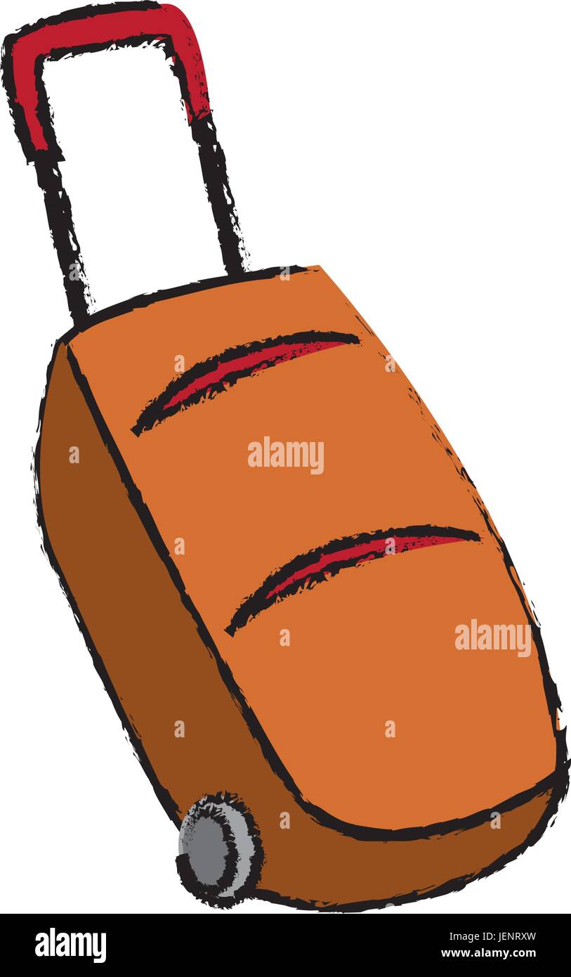 cartoon suitcase luggage wheel handle Stock Vector Image & Art - Alamy