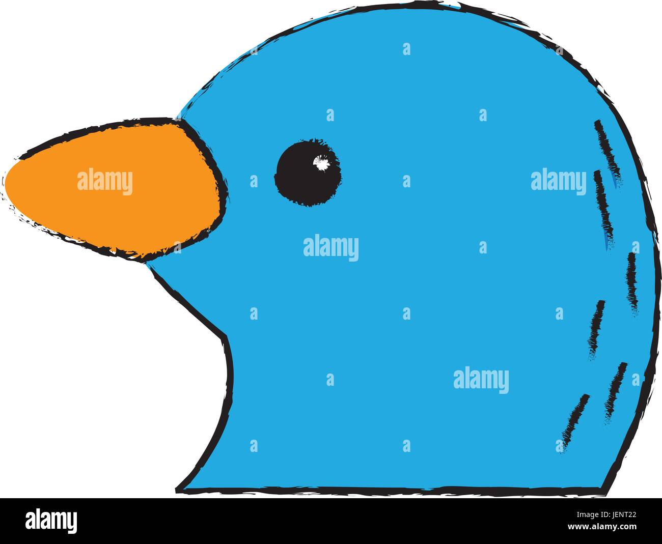 cute bird exotic beak feather adorable icon Stock Vector Image & Art ...