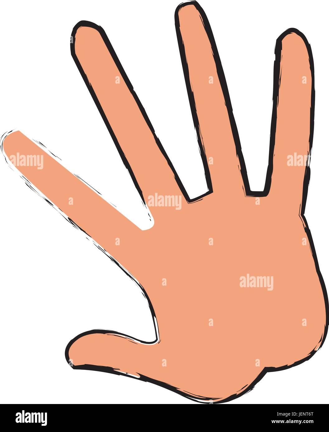 hand human showing five finger Stock Vector Image & Art - Alamy