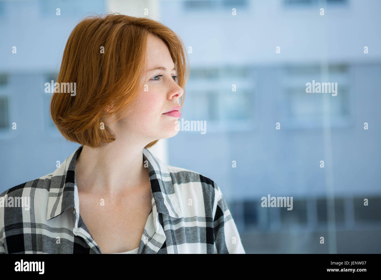 Red haired hipster smiling at camera Stock Photo - Alamy