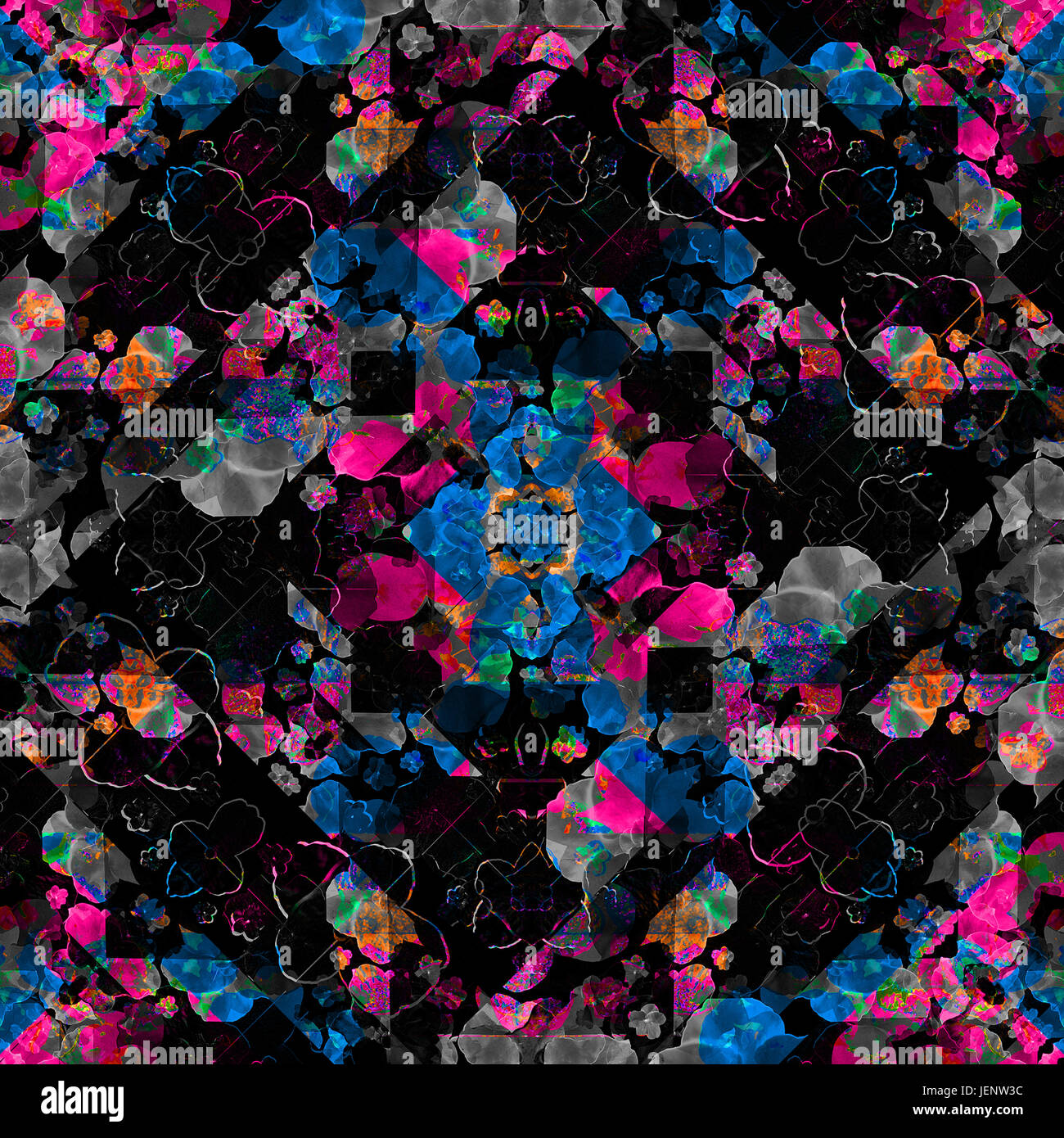 Collage style seamless repeat pattern hi-res stock photography and ...