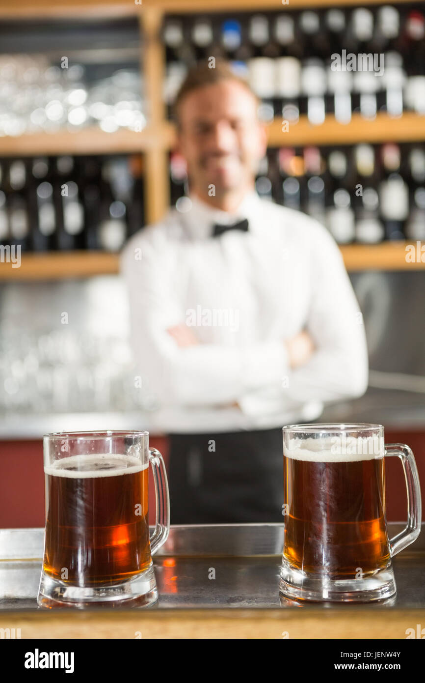 Man holding pints hi-res stock photography and images - Alamy
