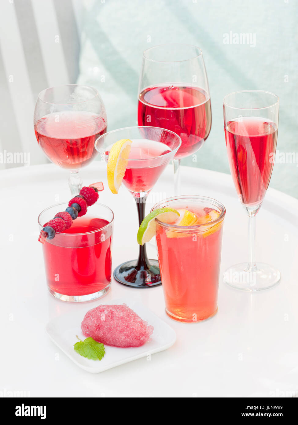 Various red drinks Stock Photo - Alamy