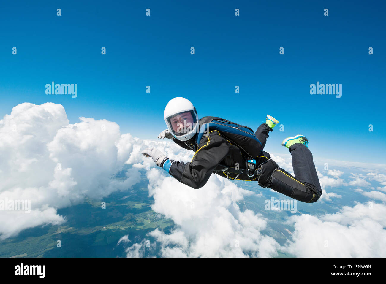 Sky-diver in air Stock Photo - Alamy