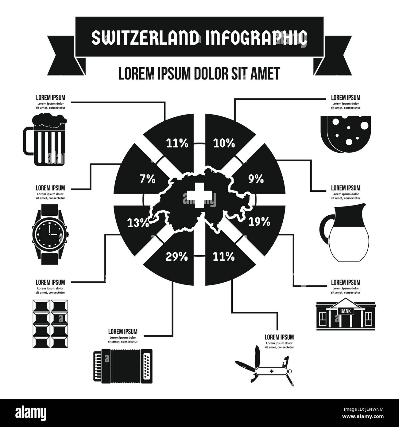 World landmarks infographic Cut Out Stock Images & Pictures - Alamy