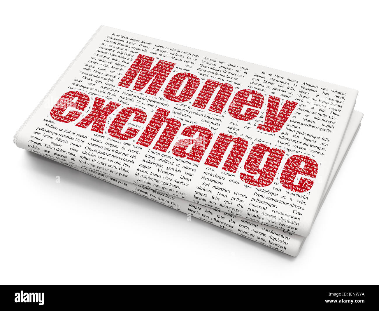 Money concept: Money Exchange on Newspaper background Stock Photo - Alamy