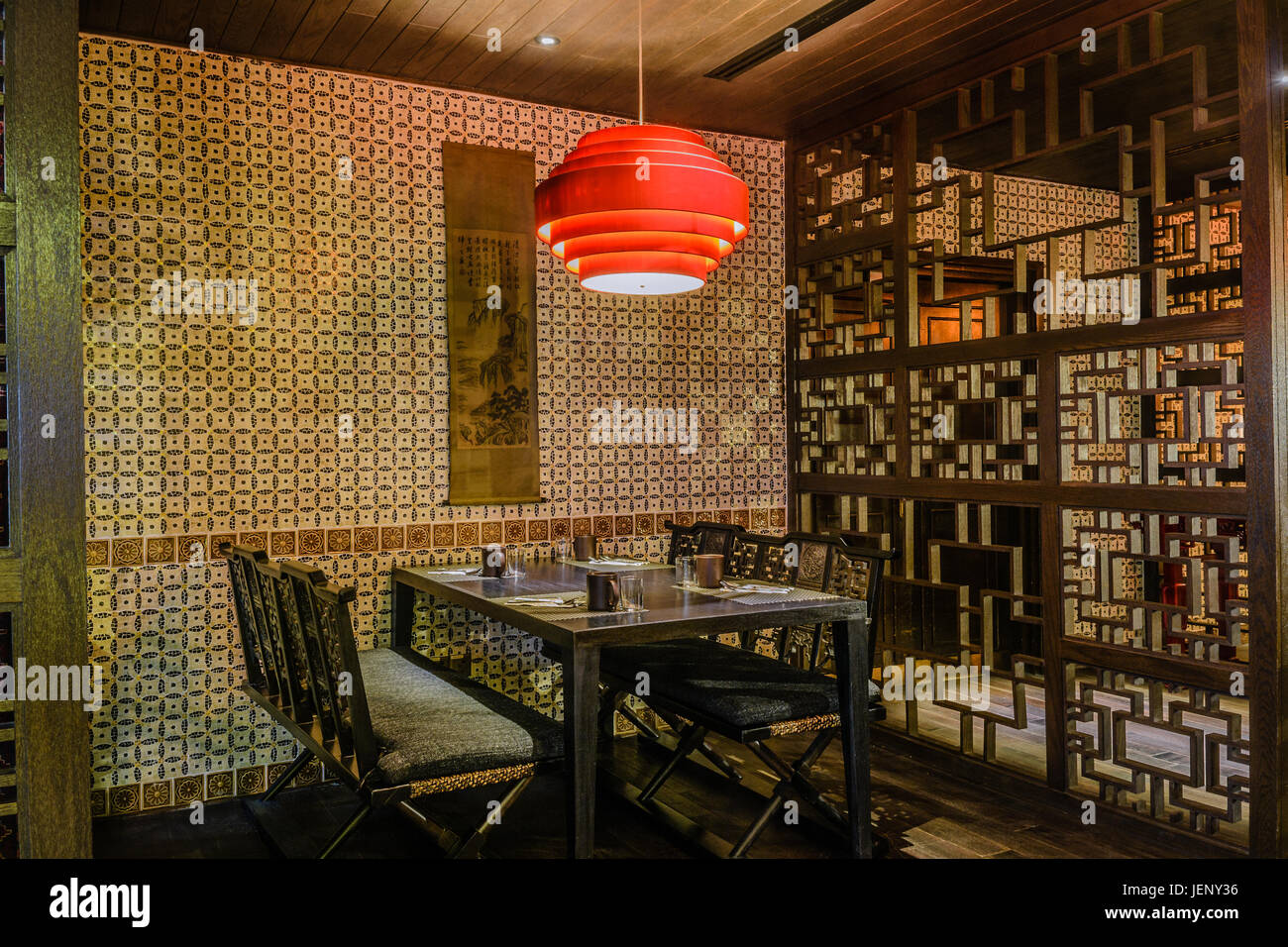 beautiful asian themed restaurant Stock Photo - Alamy