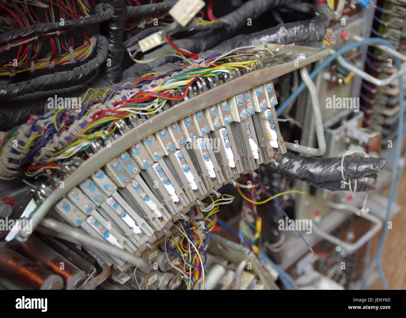 Electric elements and connection of old telecommunication machine. Part ...