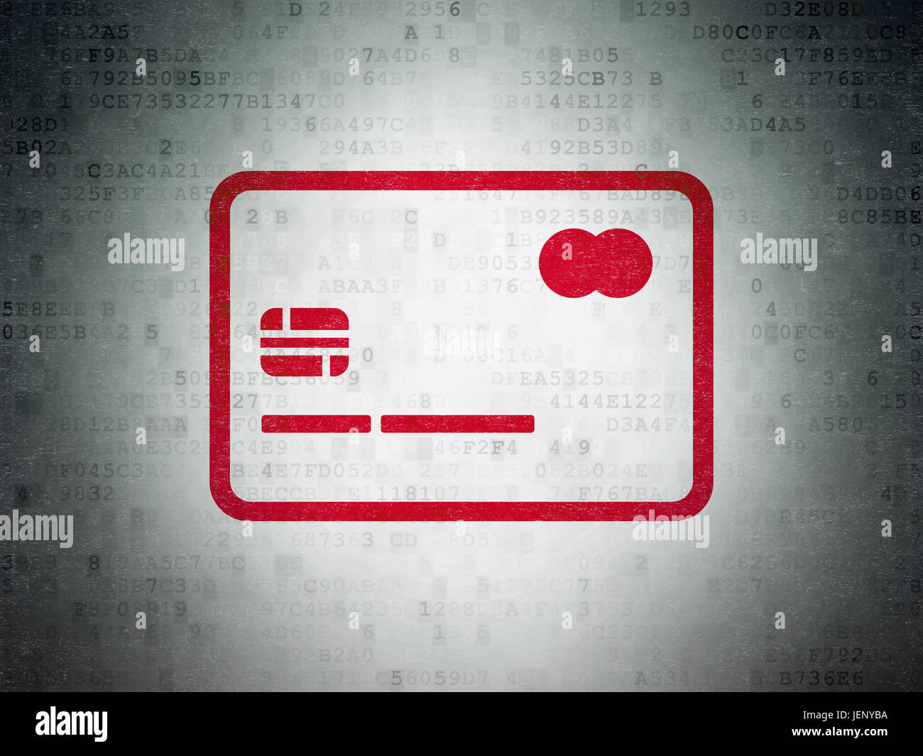 Finance concept: Credit Card on Digital Data Paper background Stock ...