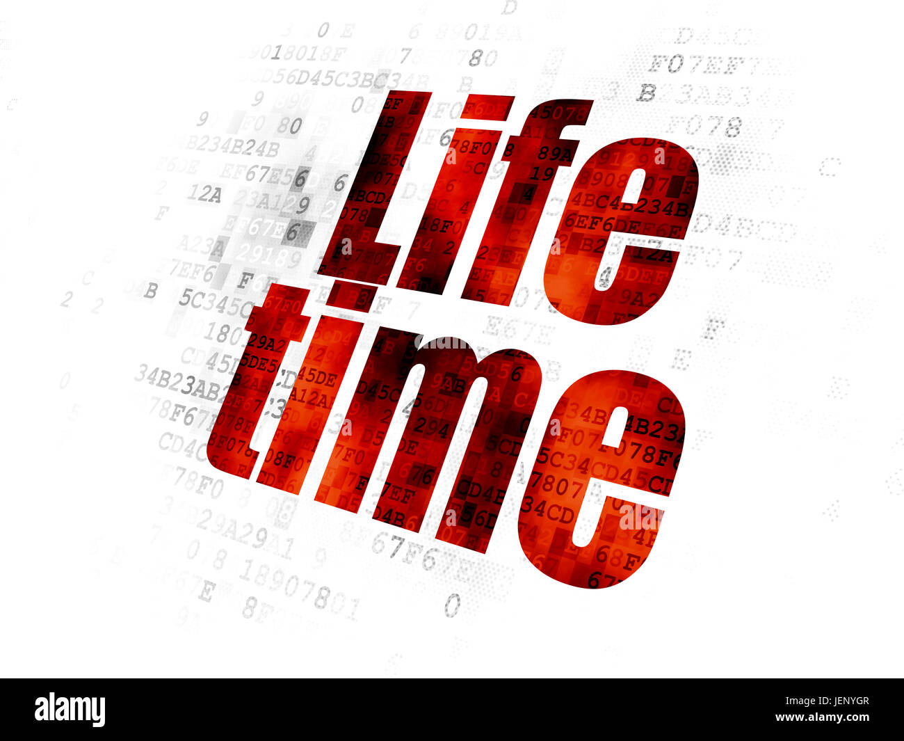 Time concept: Life Time on Digital background Stock Photo - Alamy