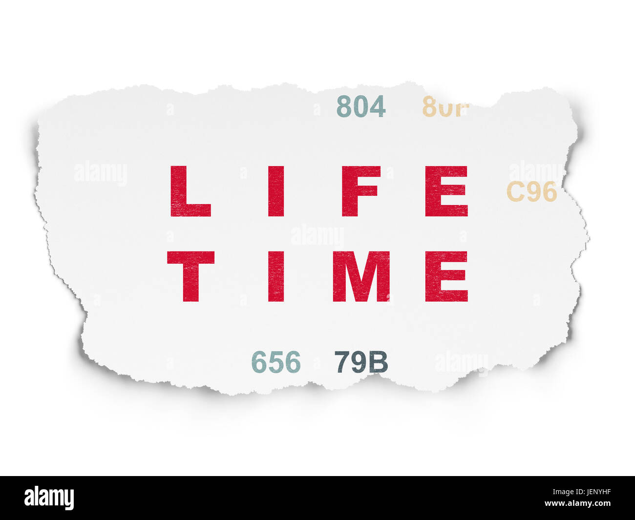 Time concept: Life Time on Torn Paper background Stock Photo - Alamy