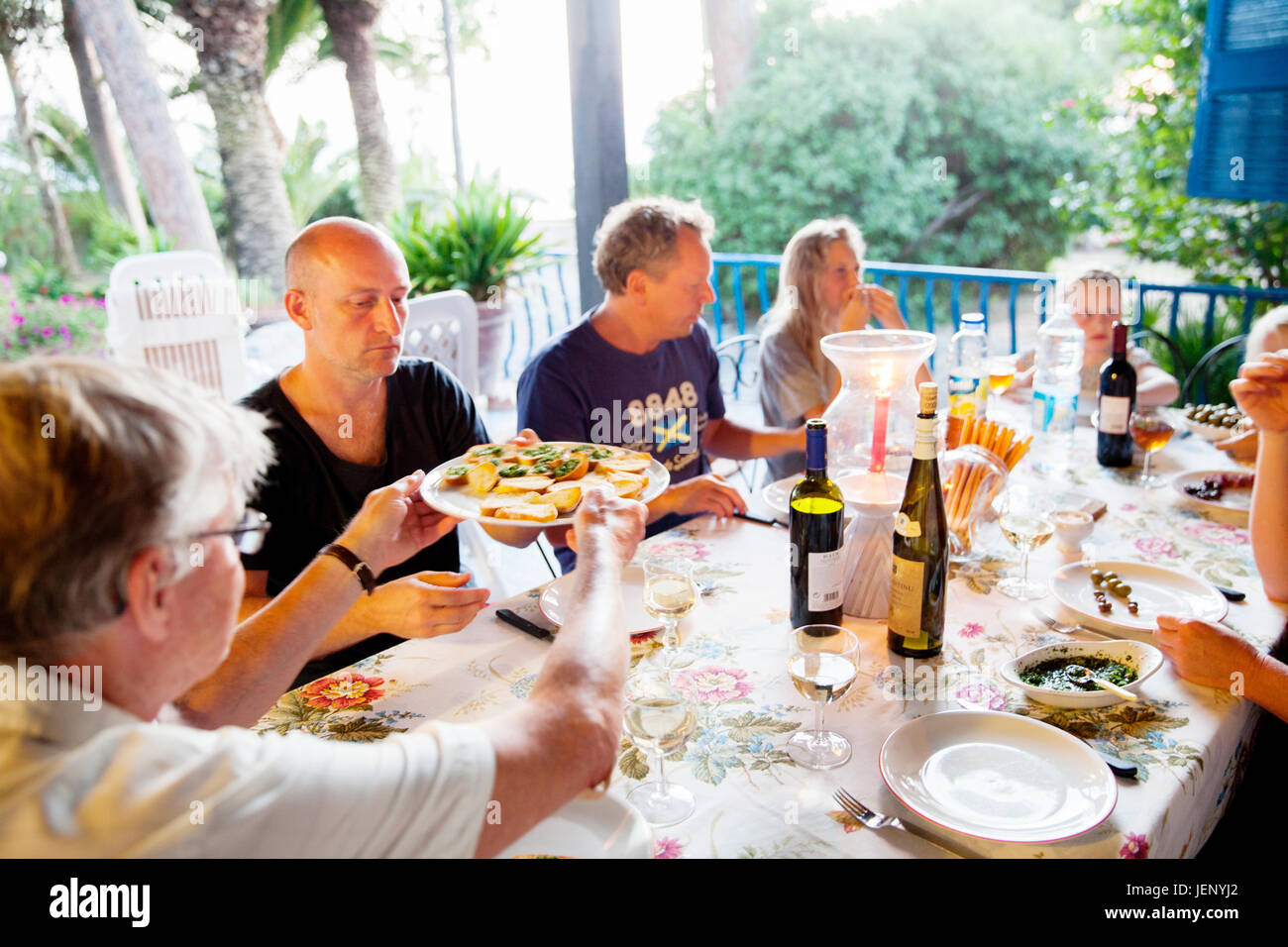 Sardinia meal family hi-res stock photography and images - Alamy
