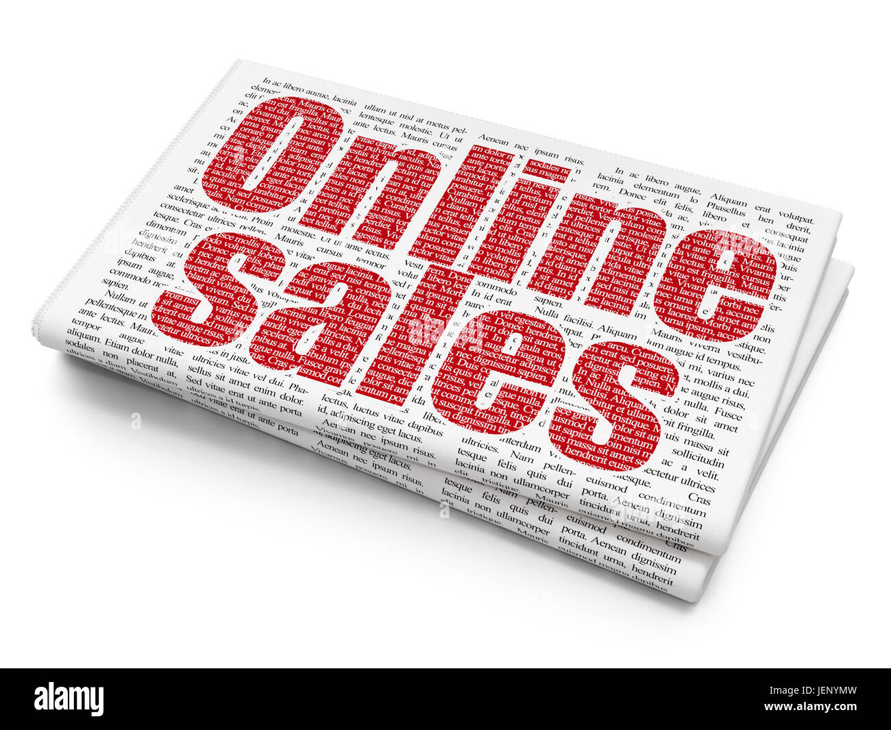 Advertising concept: Online Sales on Newspaper background Stock Photo ...