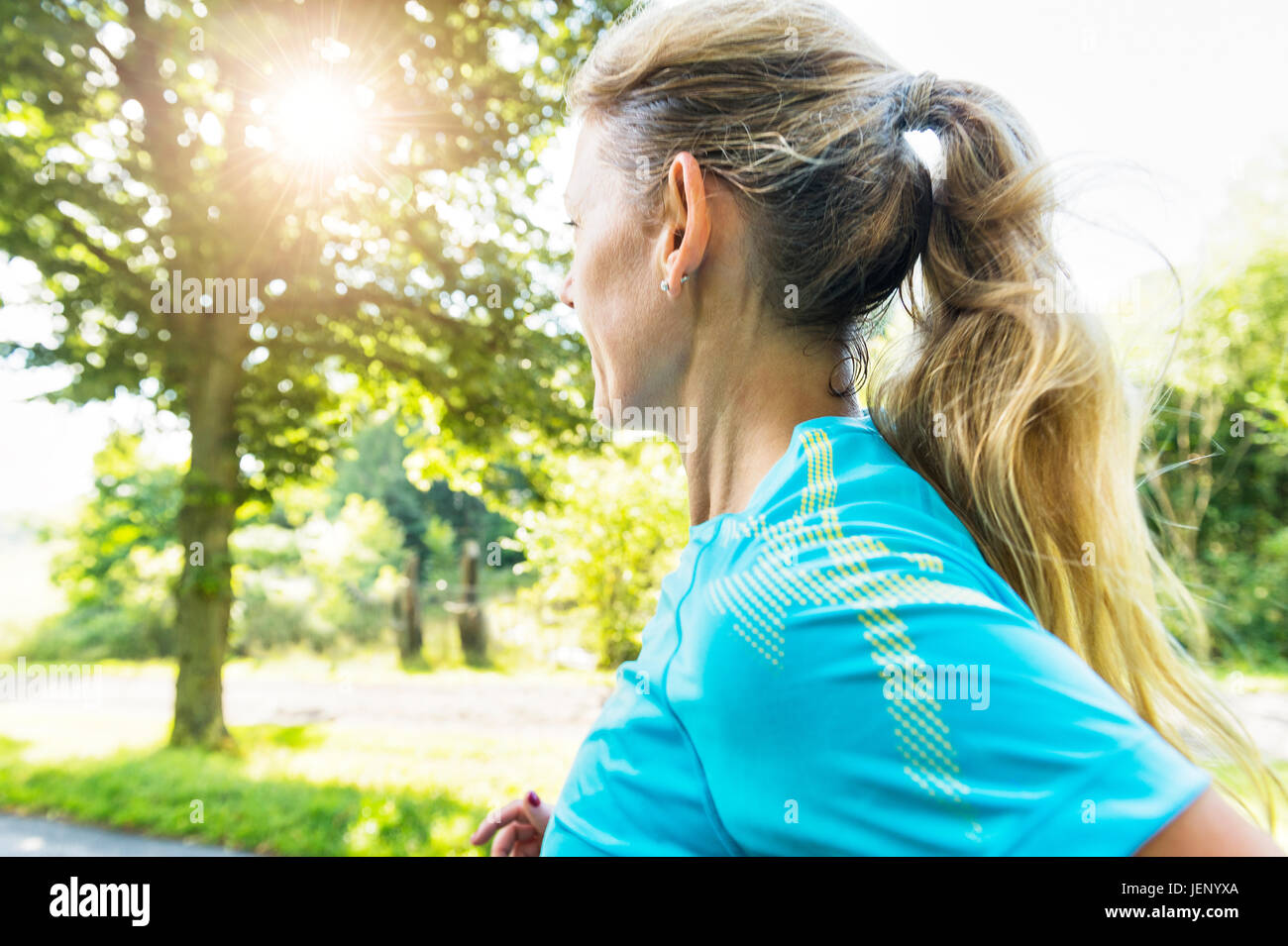 Woman running fast close up hi-res stock photography and images - Alamy