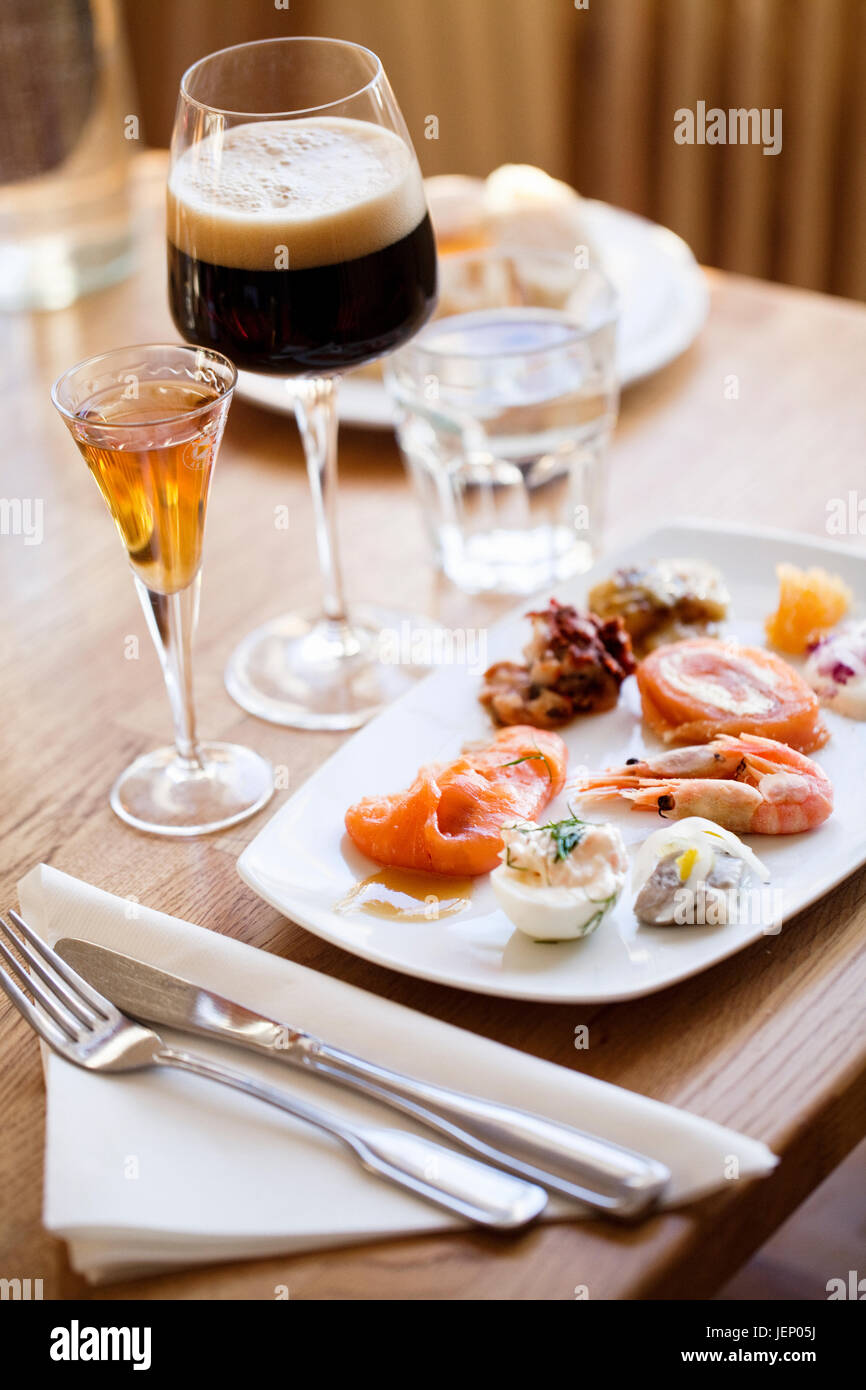 Selection of food on plate Stock Photo - Alamy