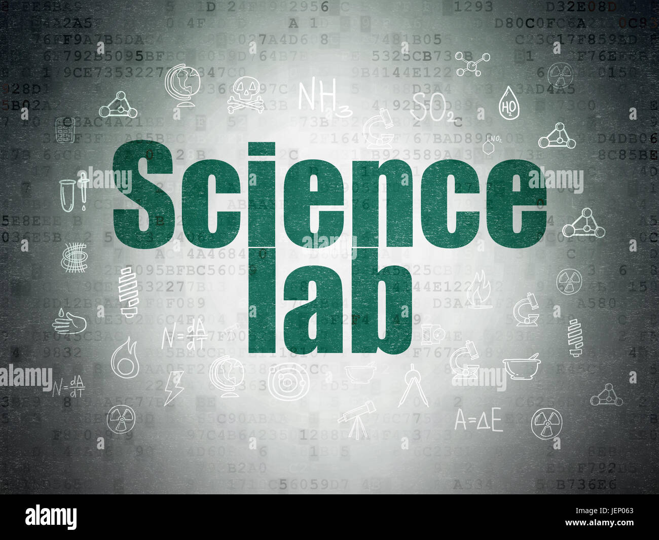 Science concept: Science Lab on Digital Data Paper background Stock ...