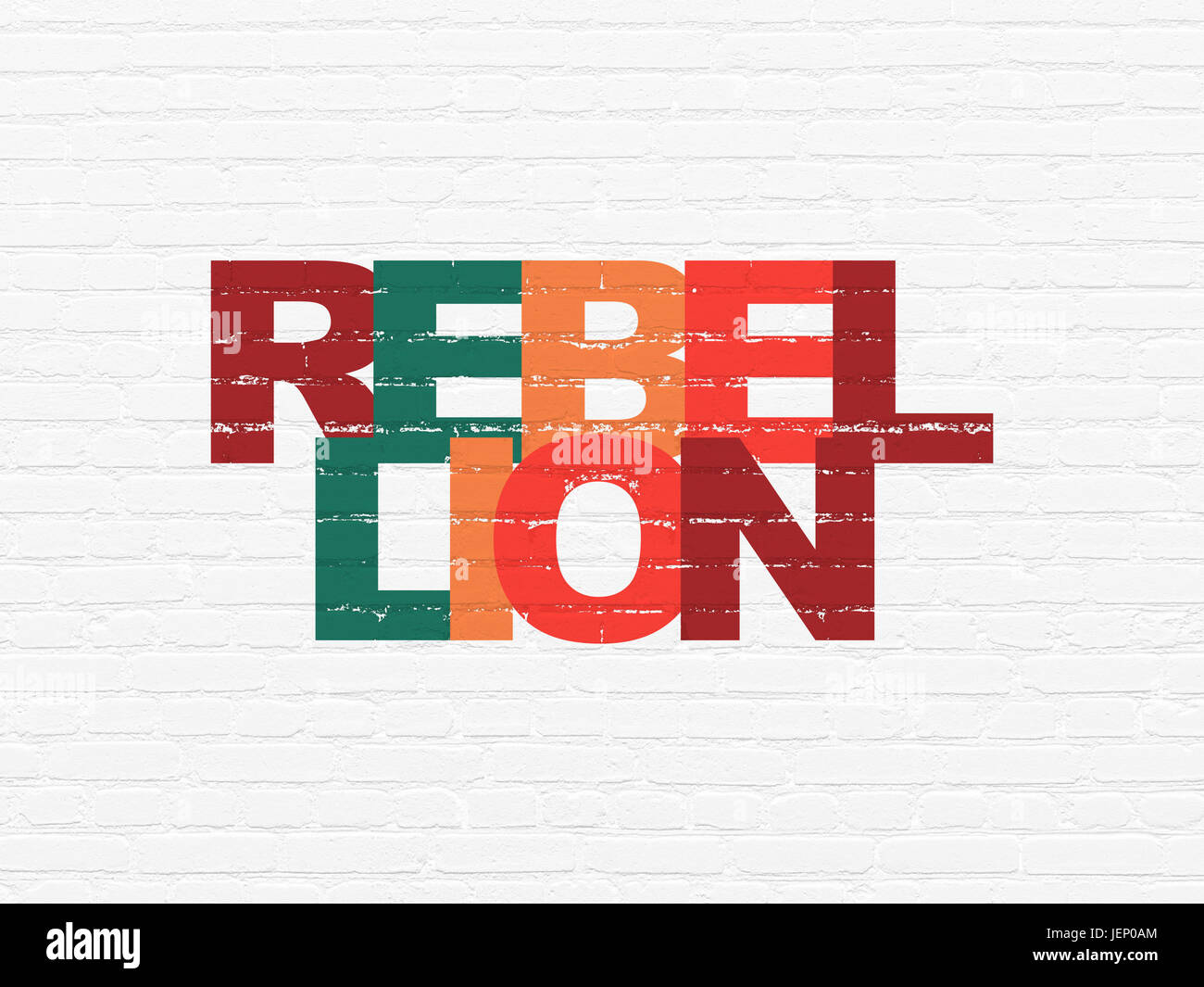 Politics concept: Rebellion on wall background Stock Photo - Alamy