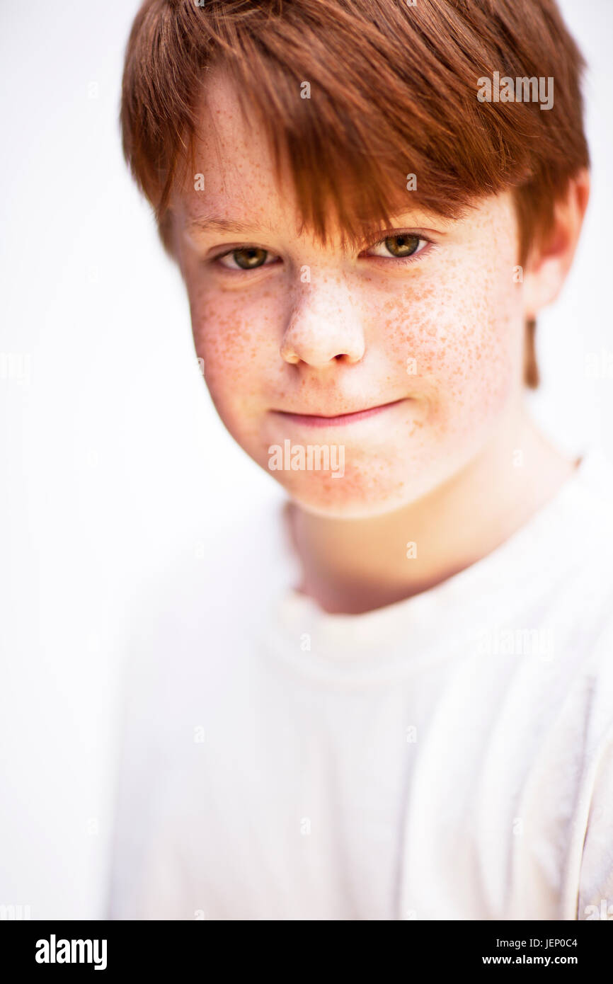 Portrait of boy, studio shot Stock Photo - Alamy
