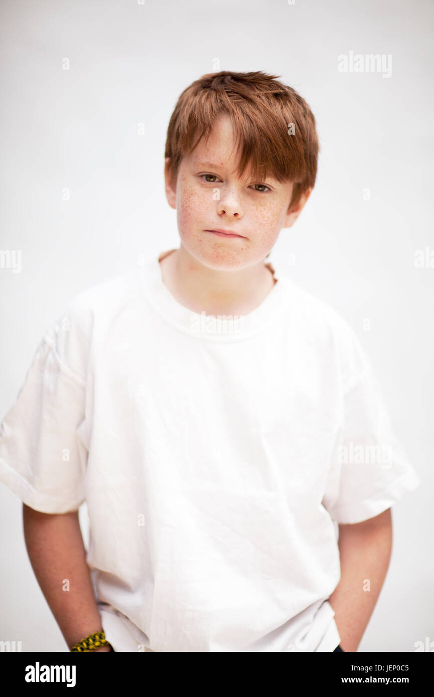 Portrait of boy, studio shot Stock Photo - Alamy