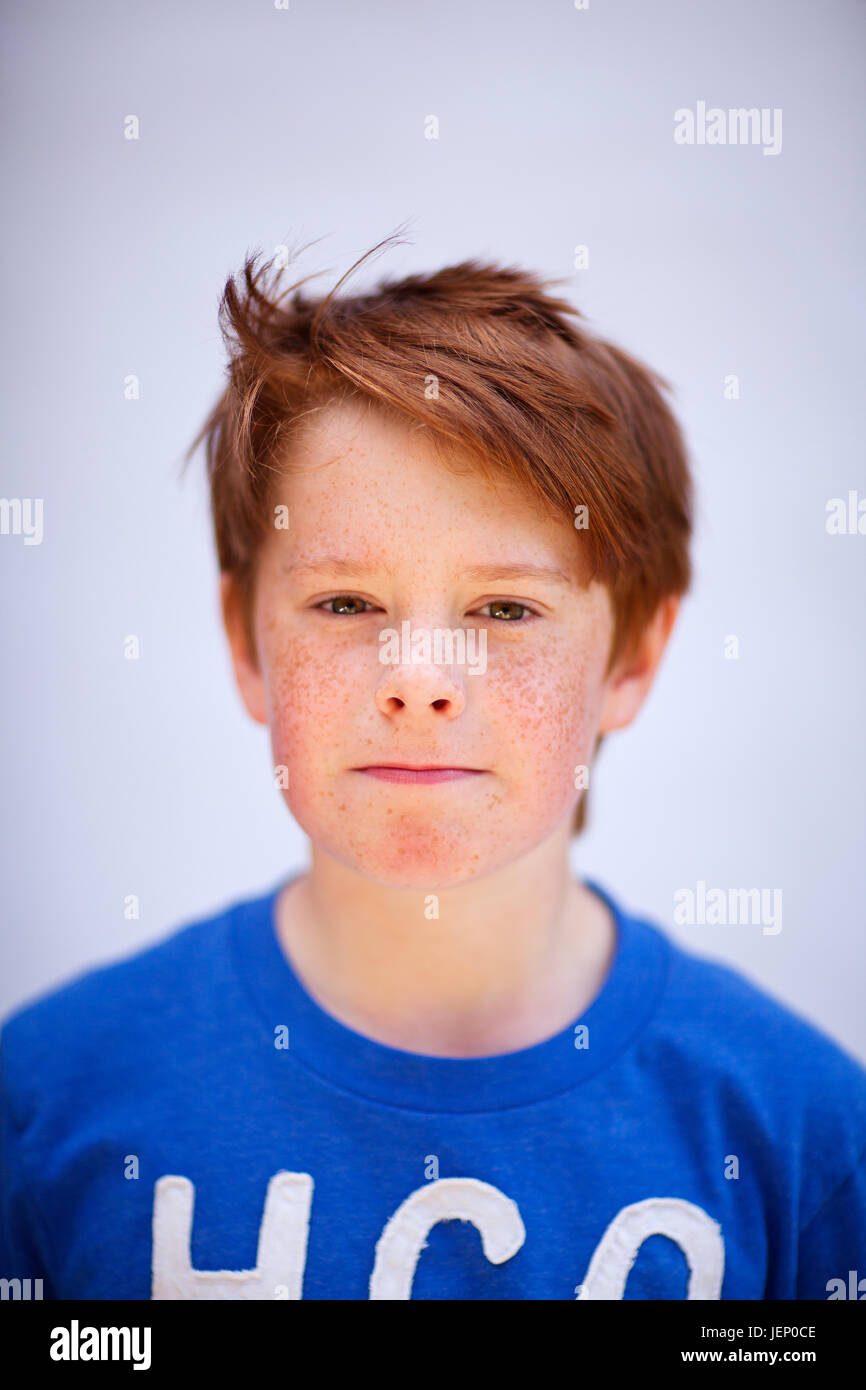 Portrait of boy, studio shot Stock Photo - Alamy