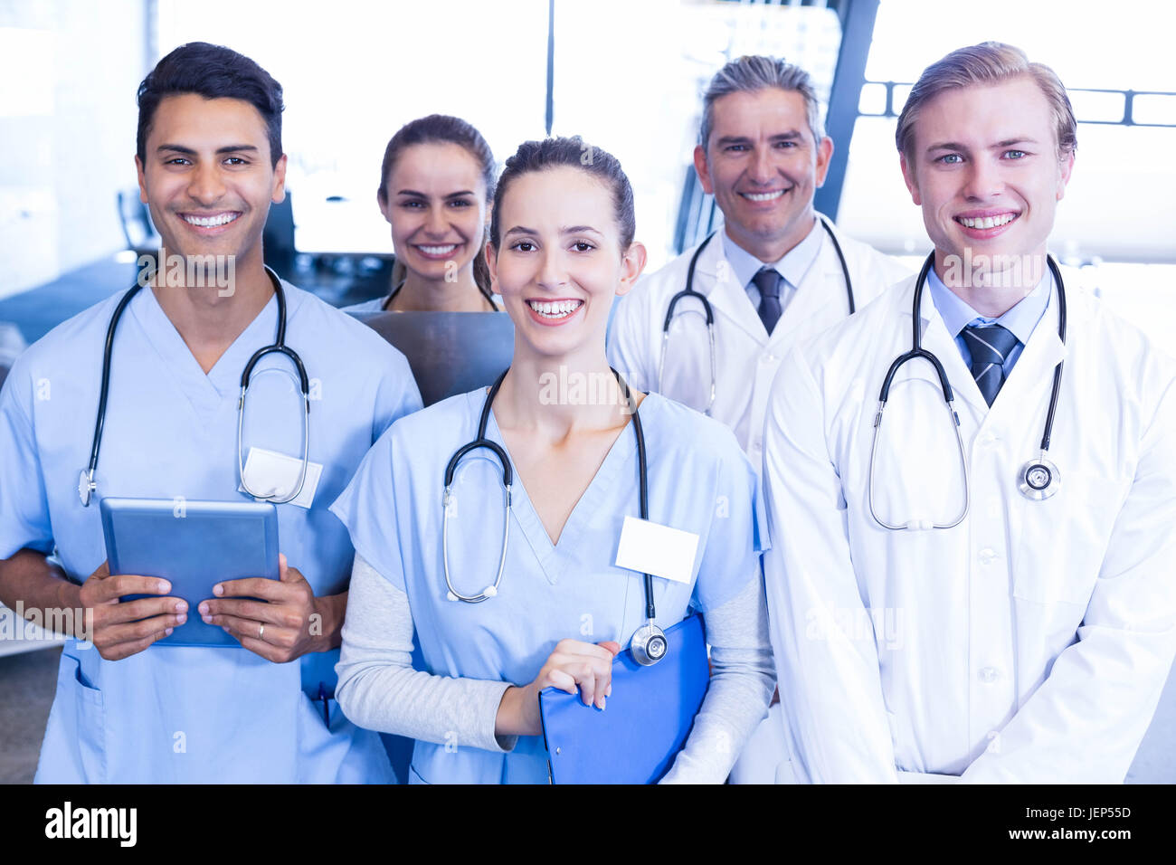 Portrait of medical team standing together Stock Photo - Alamy