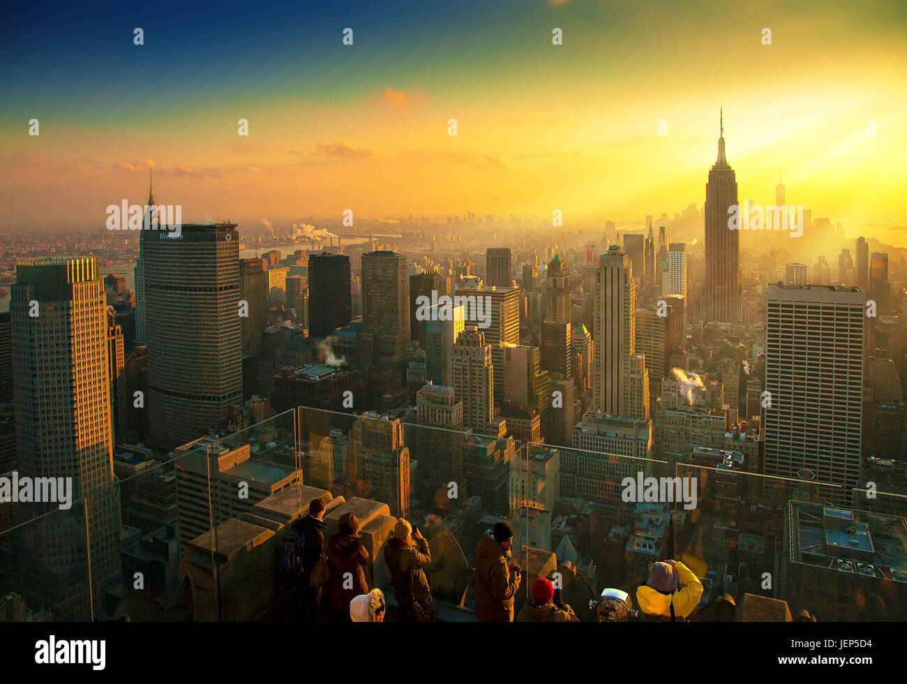 Beautiful sunset view lower manhattan hi-res stock photography and ...