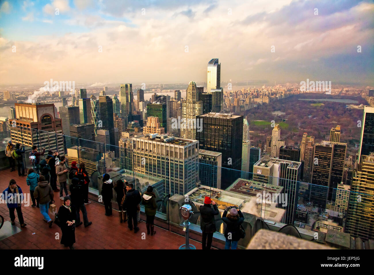 Manhattan panorama from above Stock Photo - Alamy