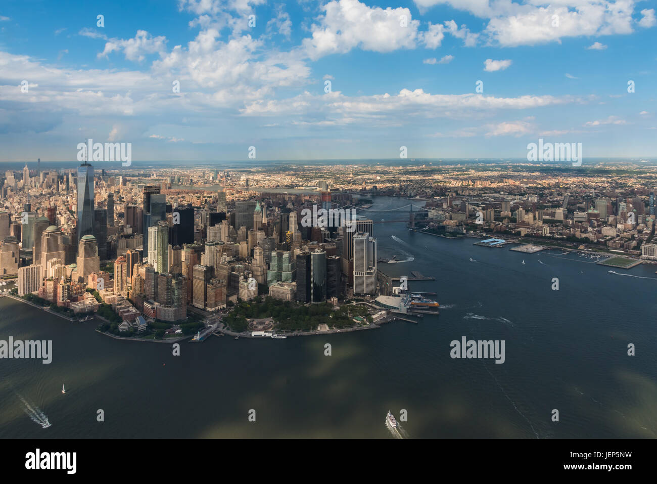 Aerial photo of Manhattan and Brooklyn. New York City Stock Photo - Alamy