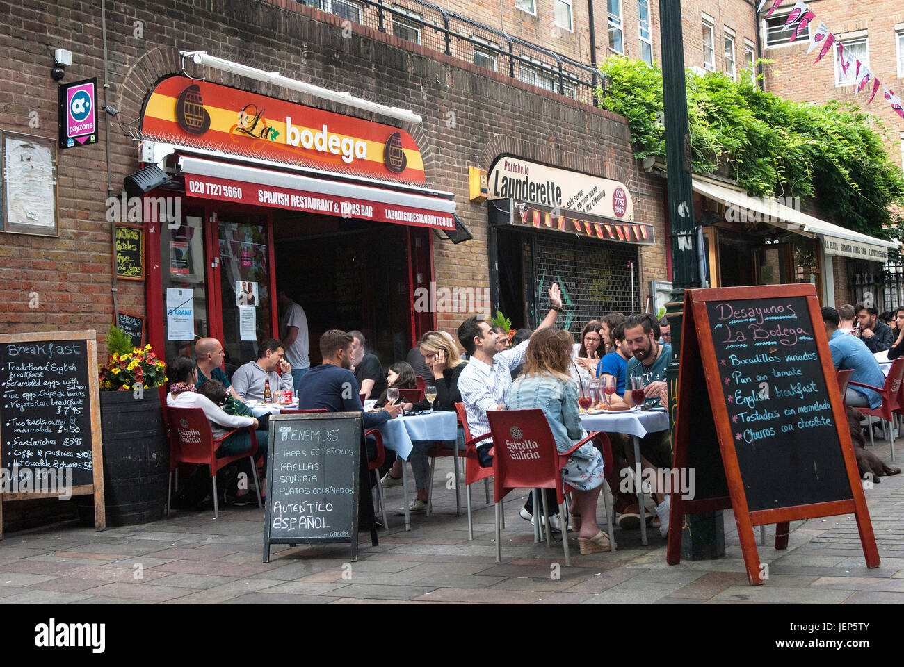 London, UK, 25/06/2017 Bodega Spanish restaurant & tapas bar in ...