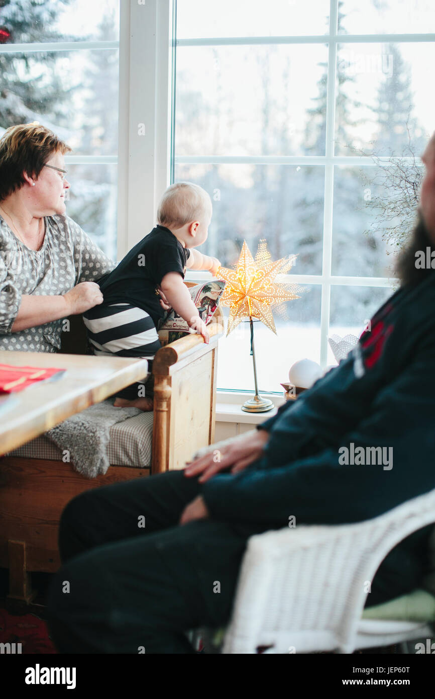Grandson christmas eve grandparent hi-res stock photography and images ...