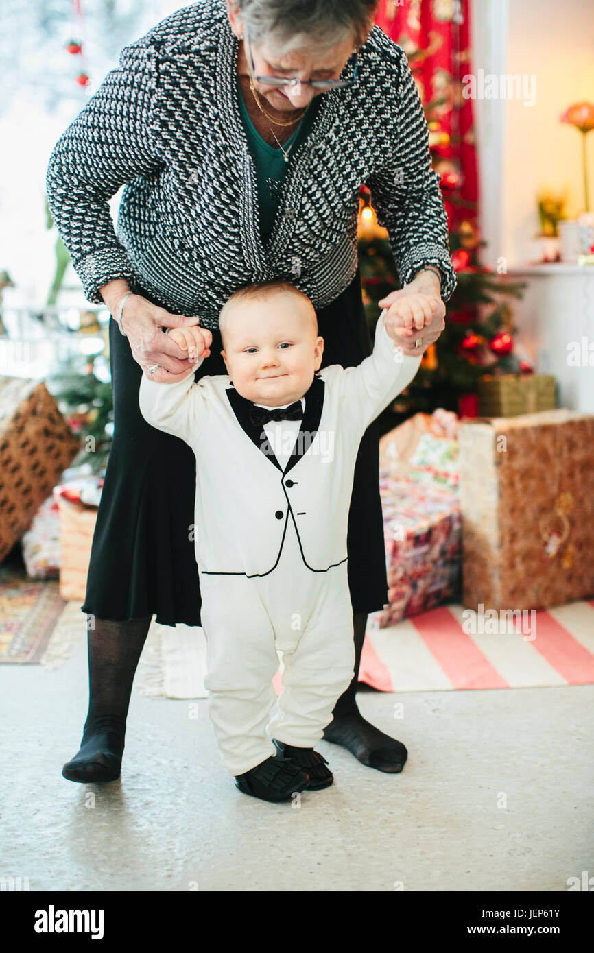 Grandson christmas eve grandparent hi-res stock photography and images ...