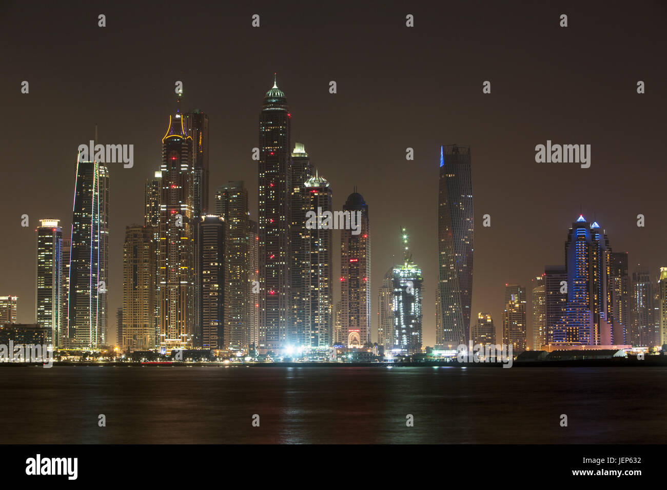 Dubai at night Stock Photo - Alamy