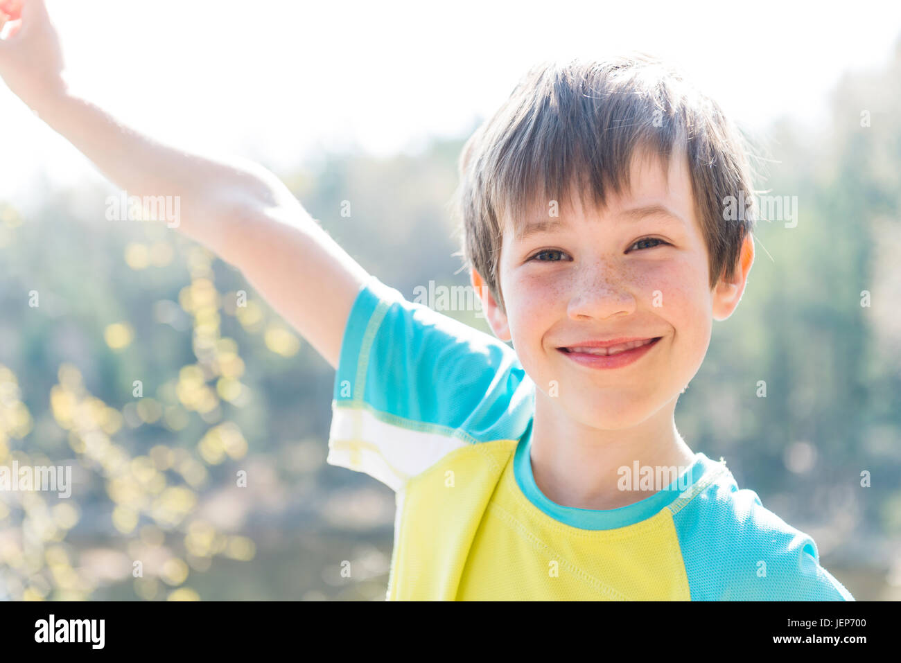 Portrait of smiling boy Stock Photo - Alamy