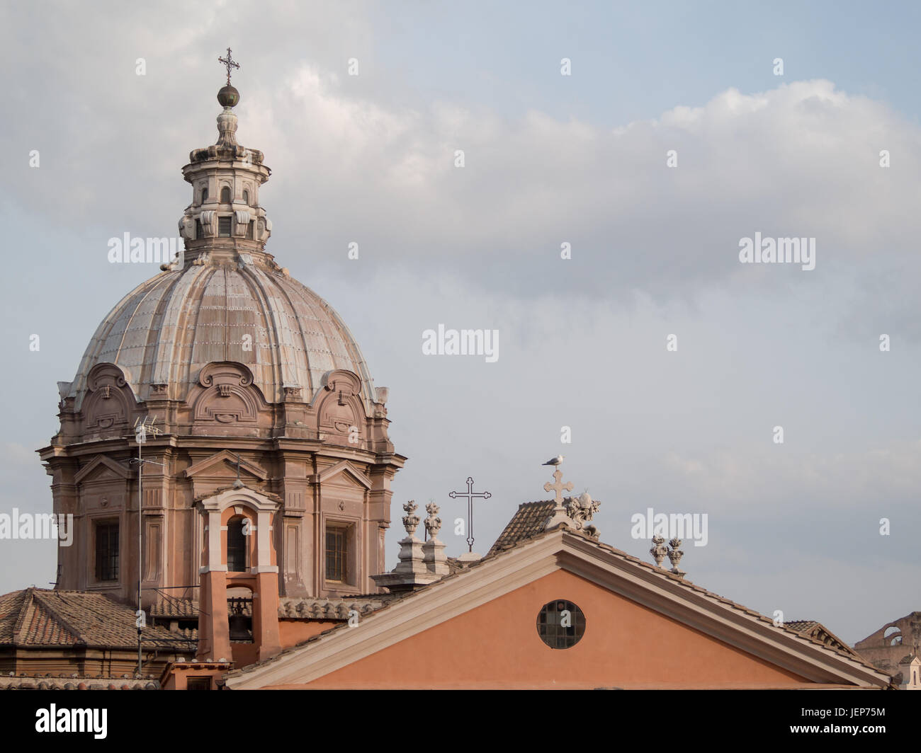 Rome church domes Stock Photo - Alamy