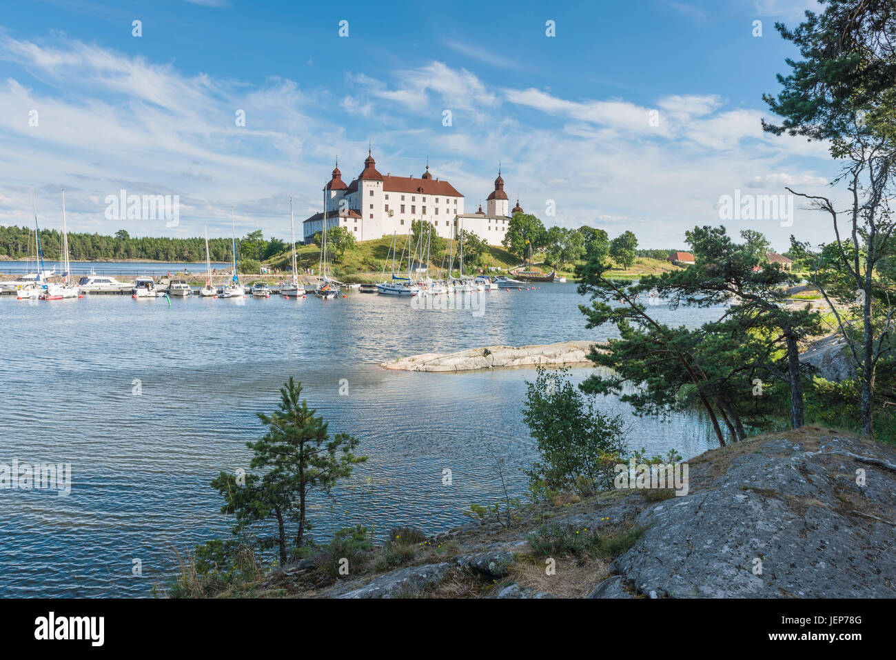 View of Lacko castle Stock Photo - Alamy