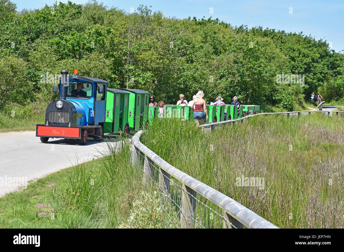 Noddy Land Train at Mudeford quay, Hengistbury Head, Dorset, England ...
