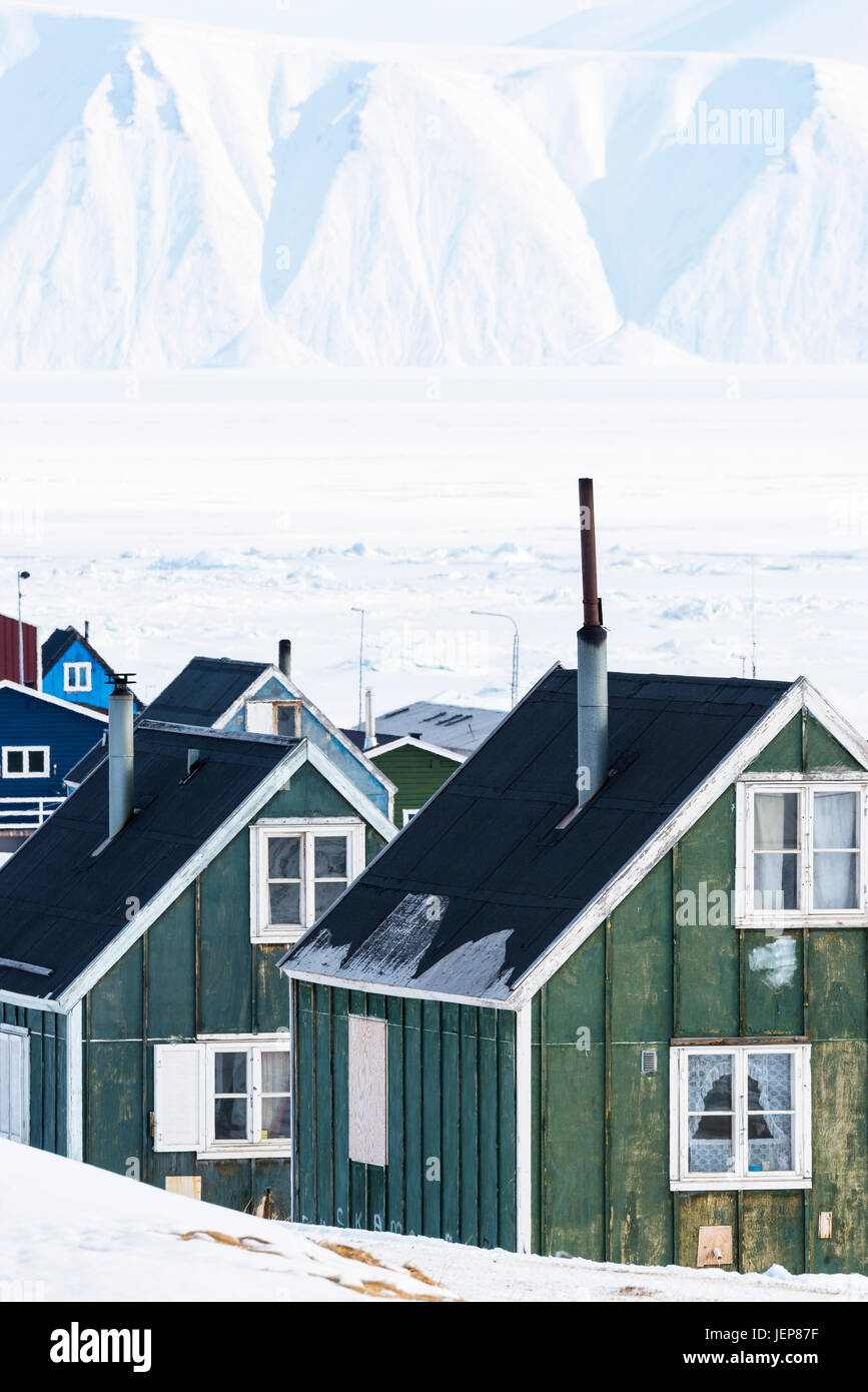 Buildings in remote landscape Stock Photo - Alamy